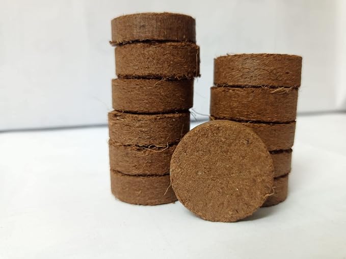 ORGANZEE NEST Seeds Starter Coco Disc, with Netted Jiffy Bag 40mm ...