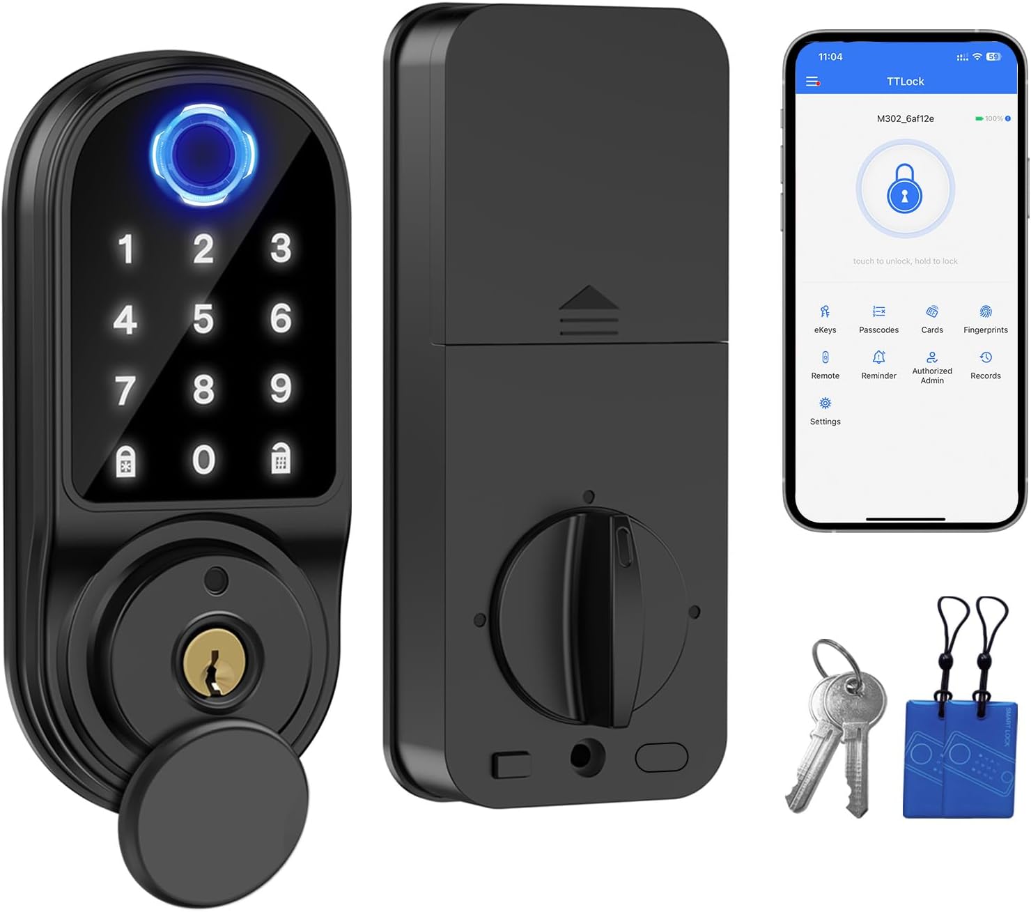 Smart Door Lock, Fingerprint Door Lock, Smart Biometric Deadbolt ...