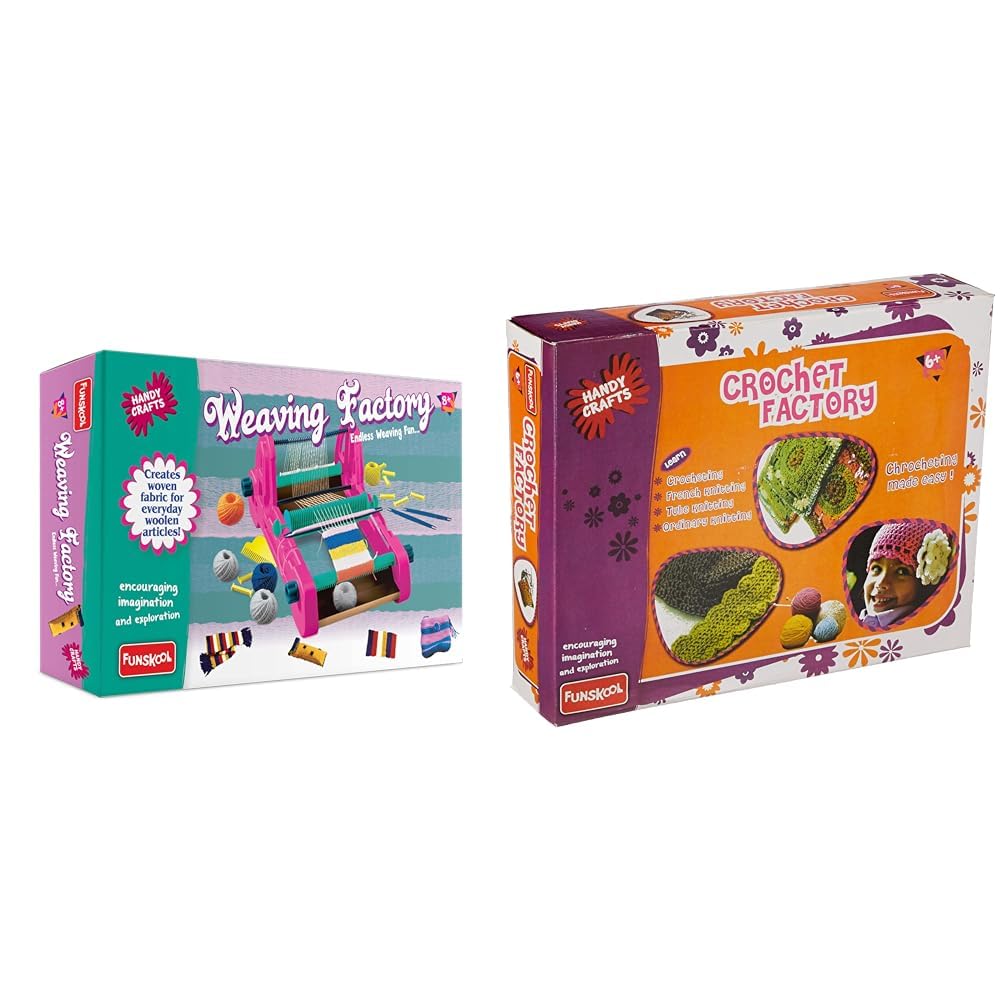 Buy Funskool Handycrafts Weaving Factory, Weaving Loom, Ages 8 Years ...