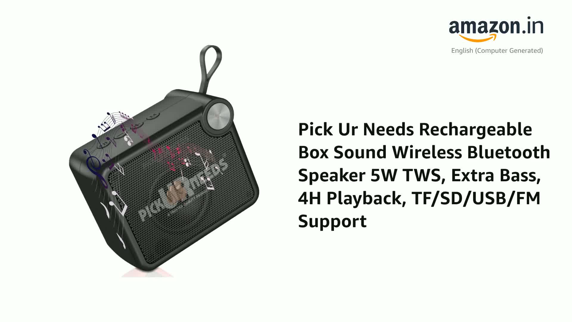 Watch Pick Ur Needs Rechargeable Box Sound Wireless Bluetooth Speaker ...