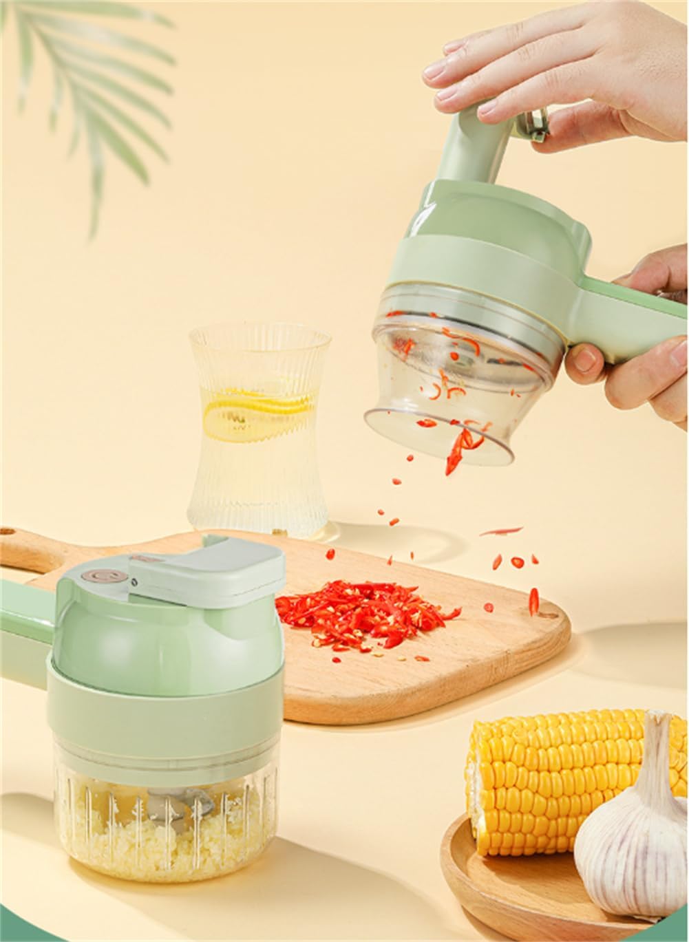 Amazon.com: 4 in 1 Portable Electric Vegetable Cutter Set, Upgrade ...