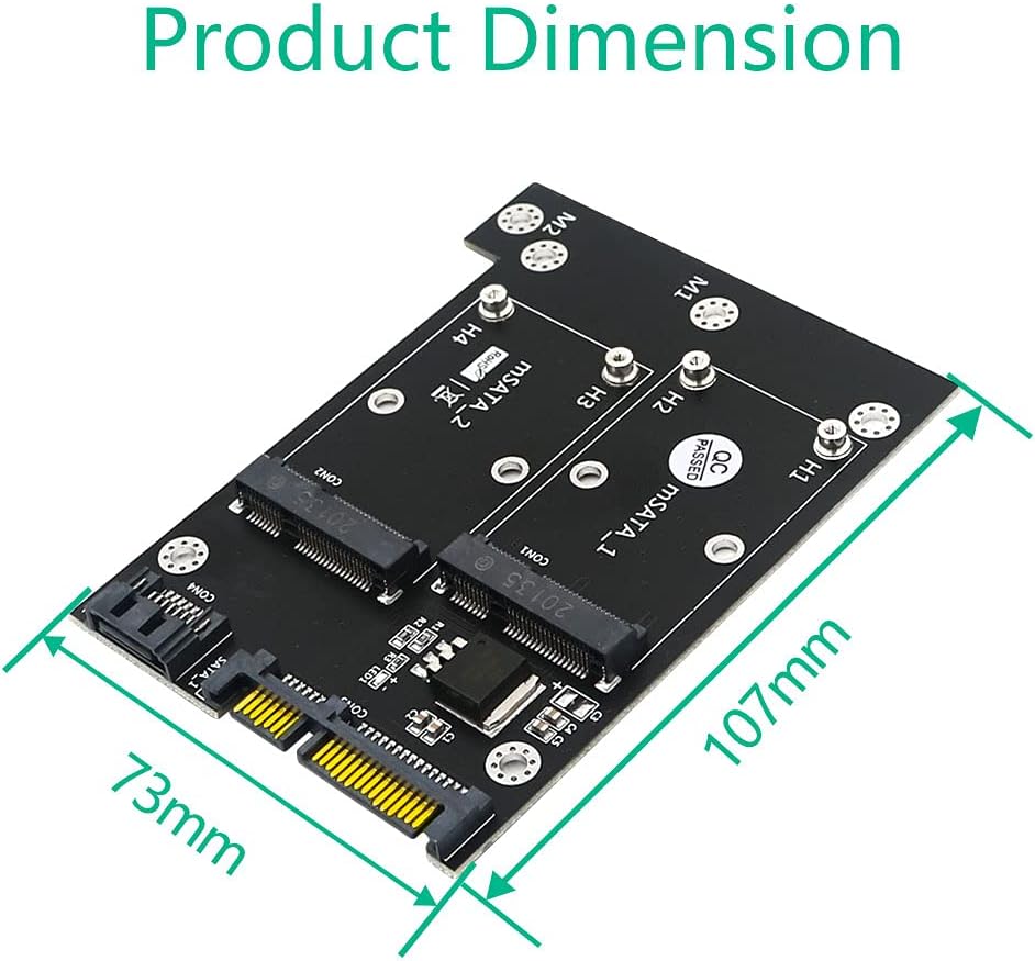 LeHang Upgrade Version dual mSATA SSD to dual SATA3 Converter Adapter ...