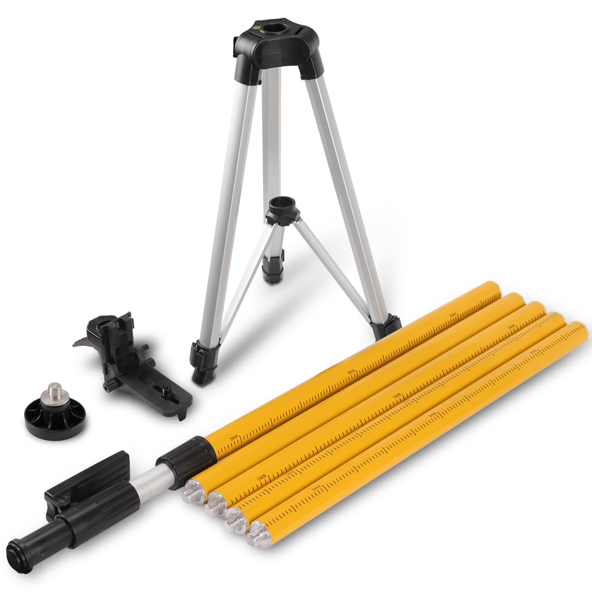 DMITER Adjustable Laser Level Pole with Support Tripod,12 Ft/3.7 M ...