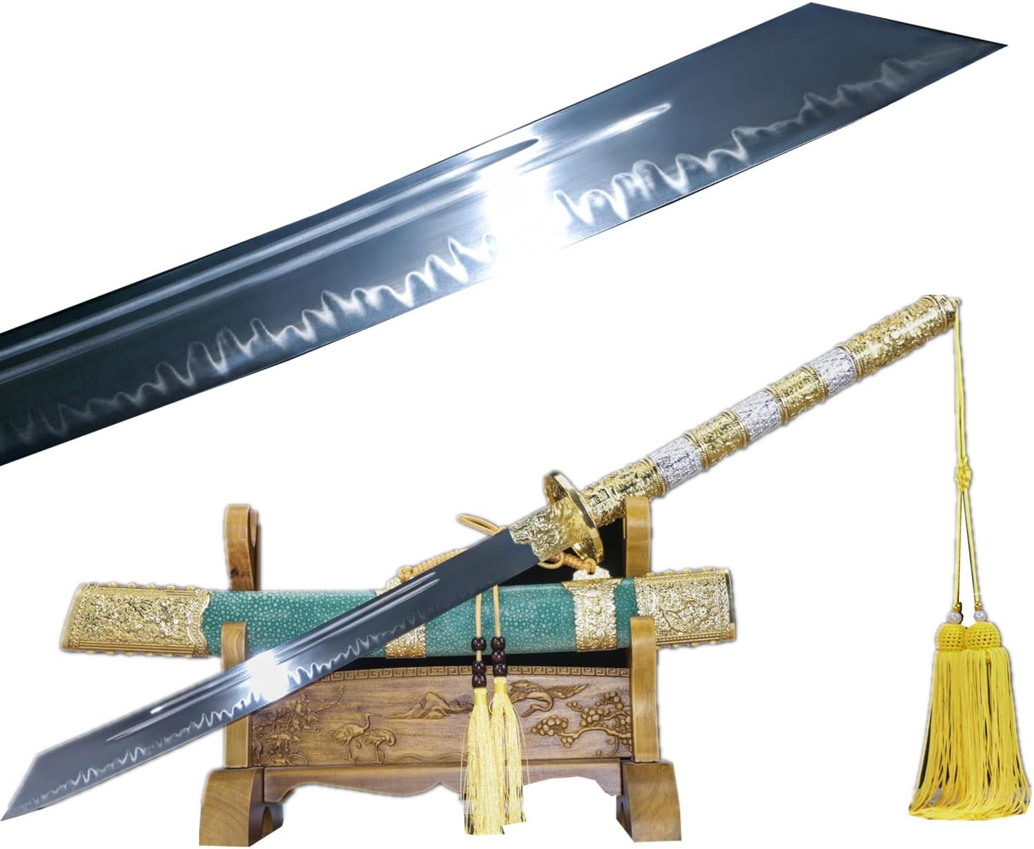 Amazon.com : LQSLFsword 39.3 in Long Handled Large Knife Samurai Sword ...