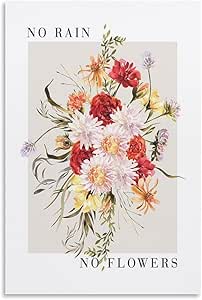 Amazon.com: Vintage Rustic Farmhouse Flower Canvas Wall Art Positive ...