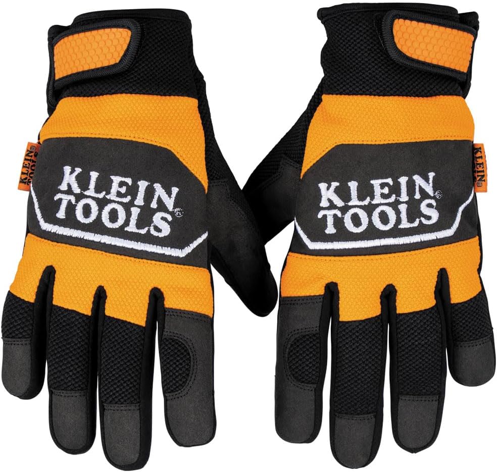 Klein Tools 60606 Work Gloves, All Purpose Premium Leather Gloves ...