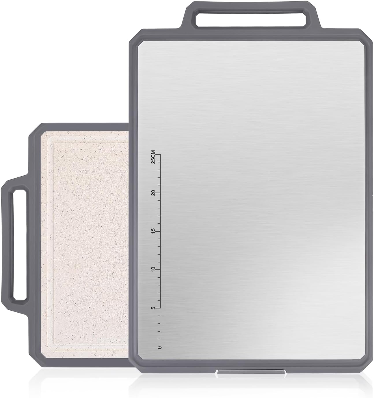 Amazon.com: Cutting Board Double Sided,304 Stainless Steel Cutting ...