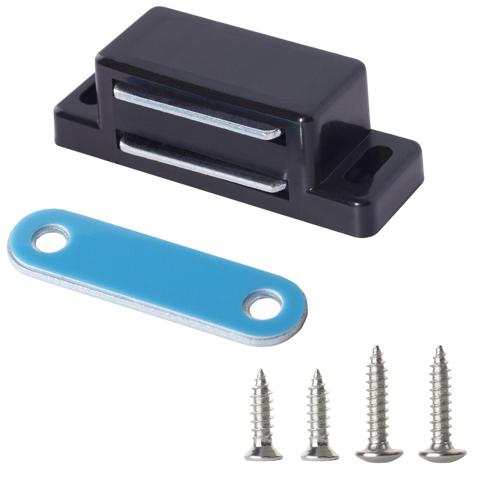SDTWZW Magnetic Door Catch Black Magnetic Cabinet Latch Easy Install ...