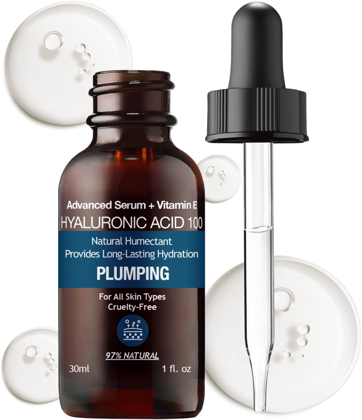 Purifec Hyaluronic Acid 100 Advanced Facial Serum with Vitamin E Oil ...