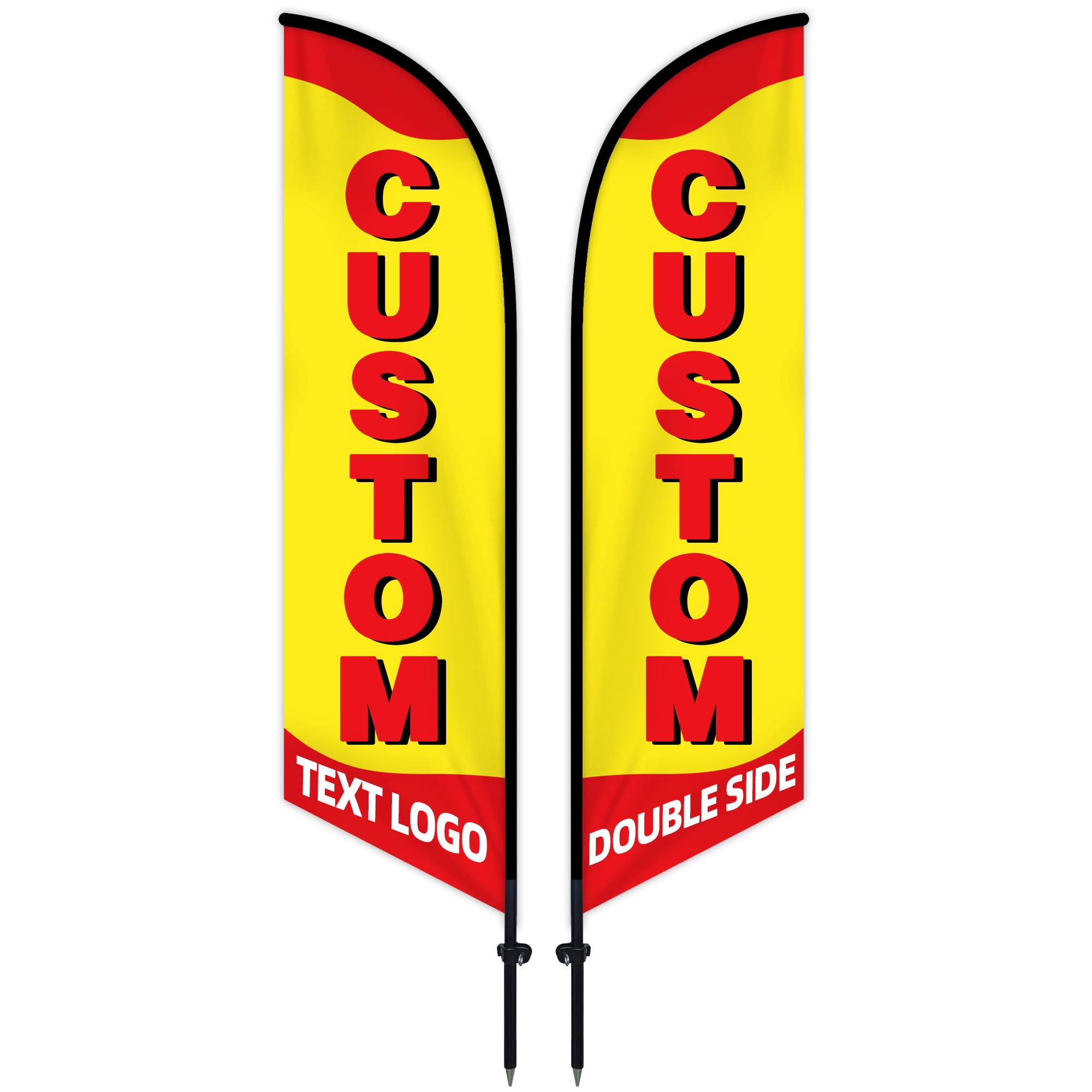 Amazon.com : Custom Advertising Feather Flags for Business Outside, Personalized Double/Single ...