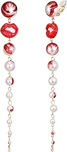 Amazon.com: Flyonce Halloween Dripping Blood Clip On Earrings Simulated ...