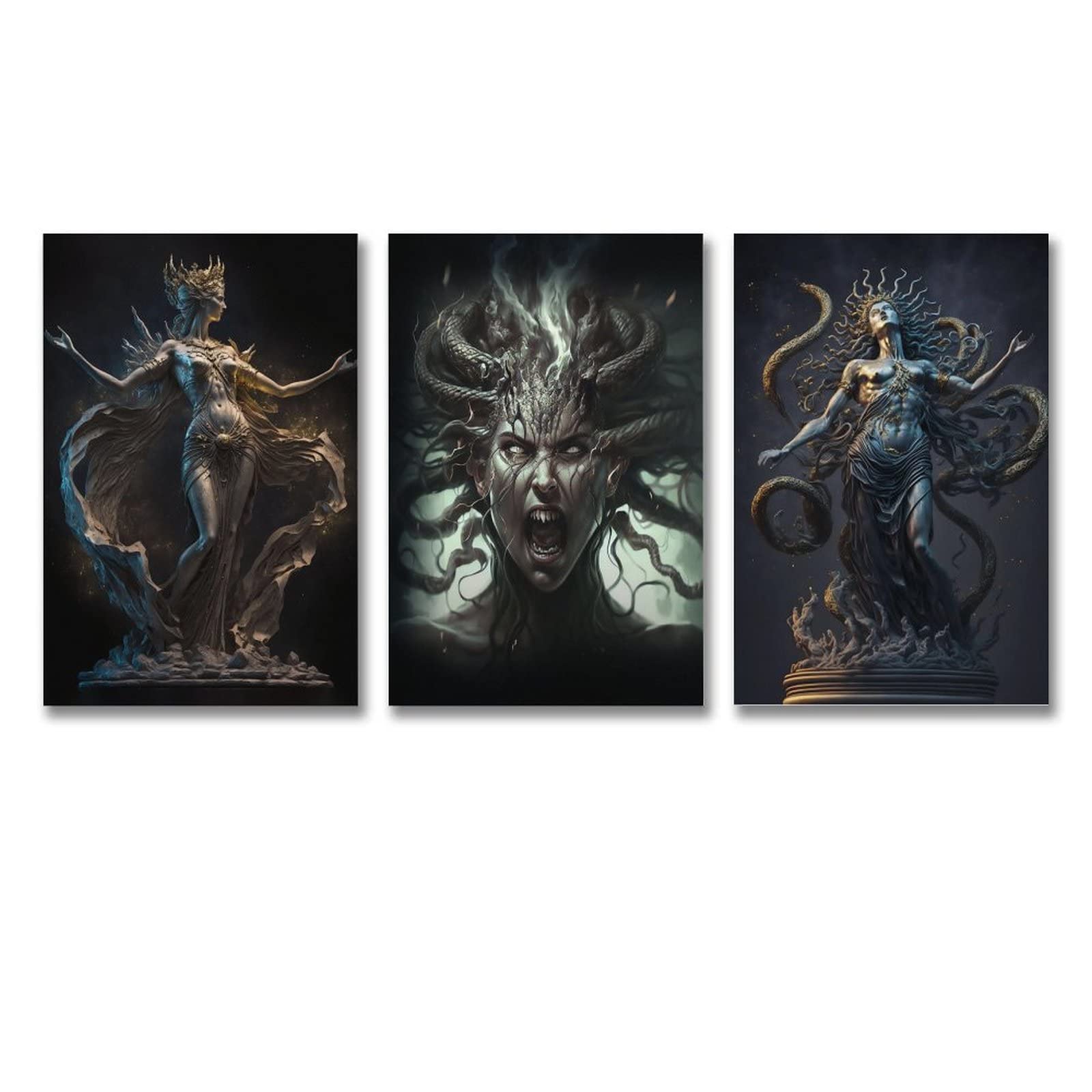 Amazon.com: Ancient Greek Gods Posters Medusa The Infamous Gorgon ...
