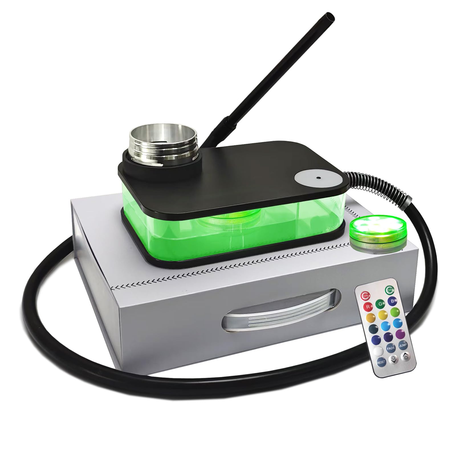 Amazon.com: SunWamntin Hookah set Hookah Hookahs Book Hookah Acrylic Flat Box Hookas Portable ...