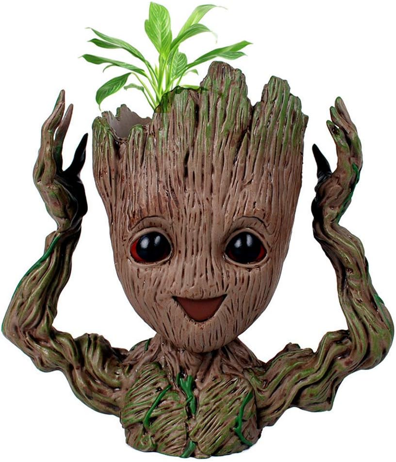 Amazon.com: KNIKGLASS Baby Groot Flower Pot/Pen Holder - Planter Plant ...