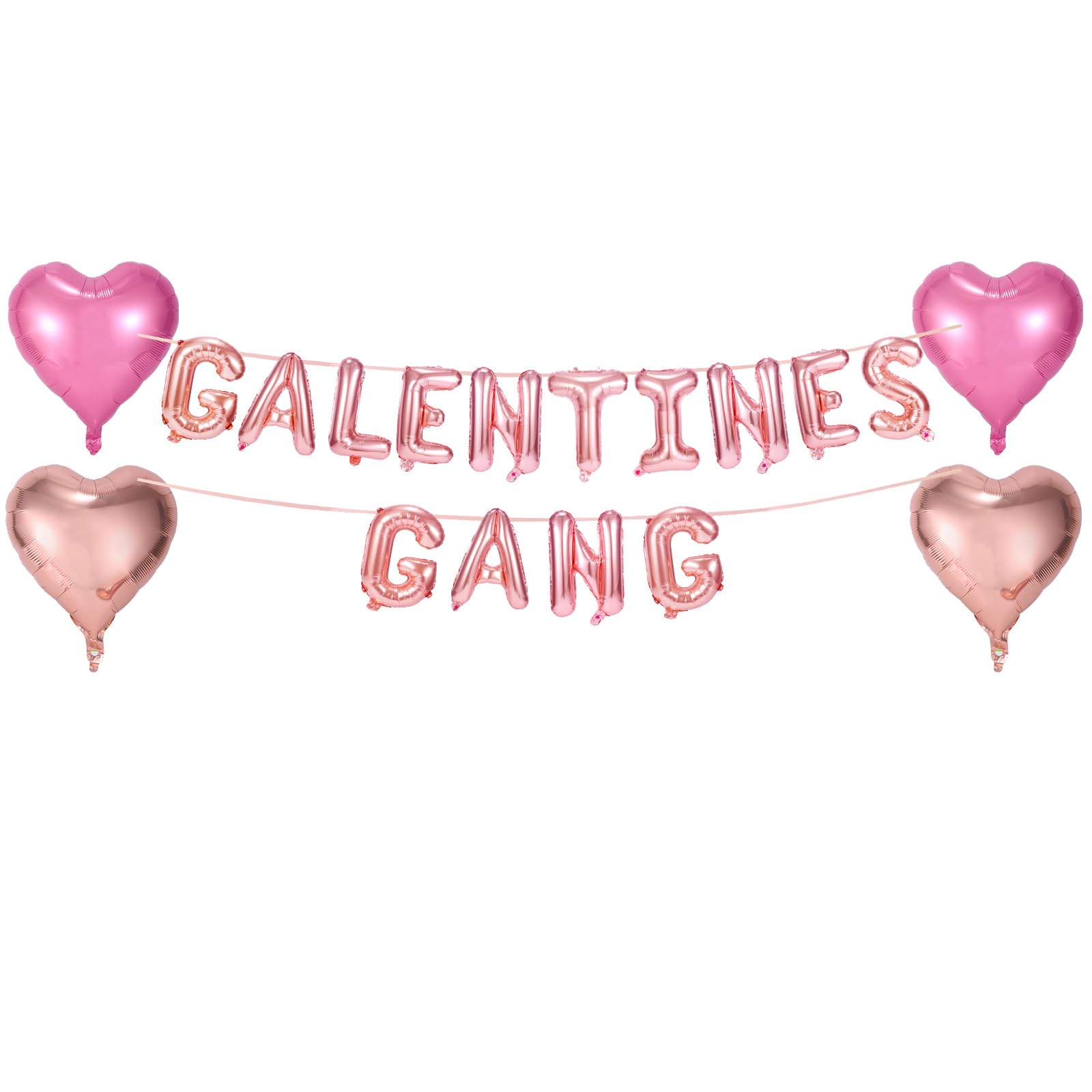 Amazon.com: Rose Gold Galentines-balloons, Letter Galentines day ...