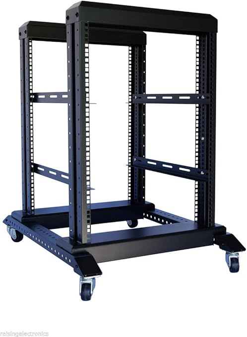 Amazon.com: Raising Electronics Server Rack Open Frame Rack 4 Post 19 inch Adjustable Server ...