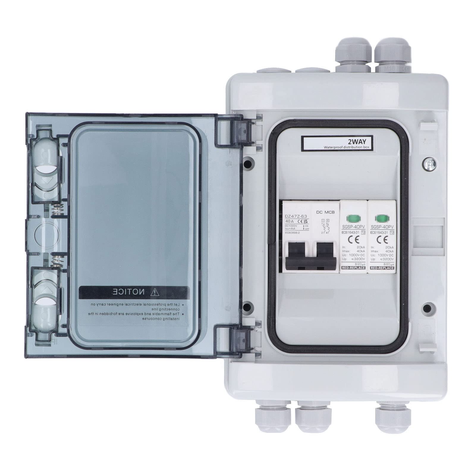 Amazon.com: Focket PV Combiner Box, 10‑4 AWG Waterproof Solar Combiner ...