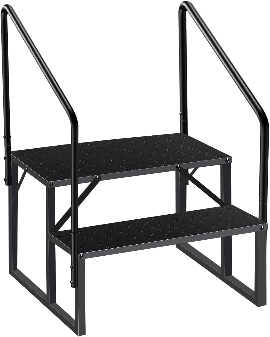 Amazon.com: Hot Tub Steps Outdoor, 2 RV Steps with Handrail Update 3.0 ...
