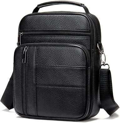 Amazon.com: Genuine Leather Crossbody Bags for Men Messenger Bag ...