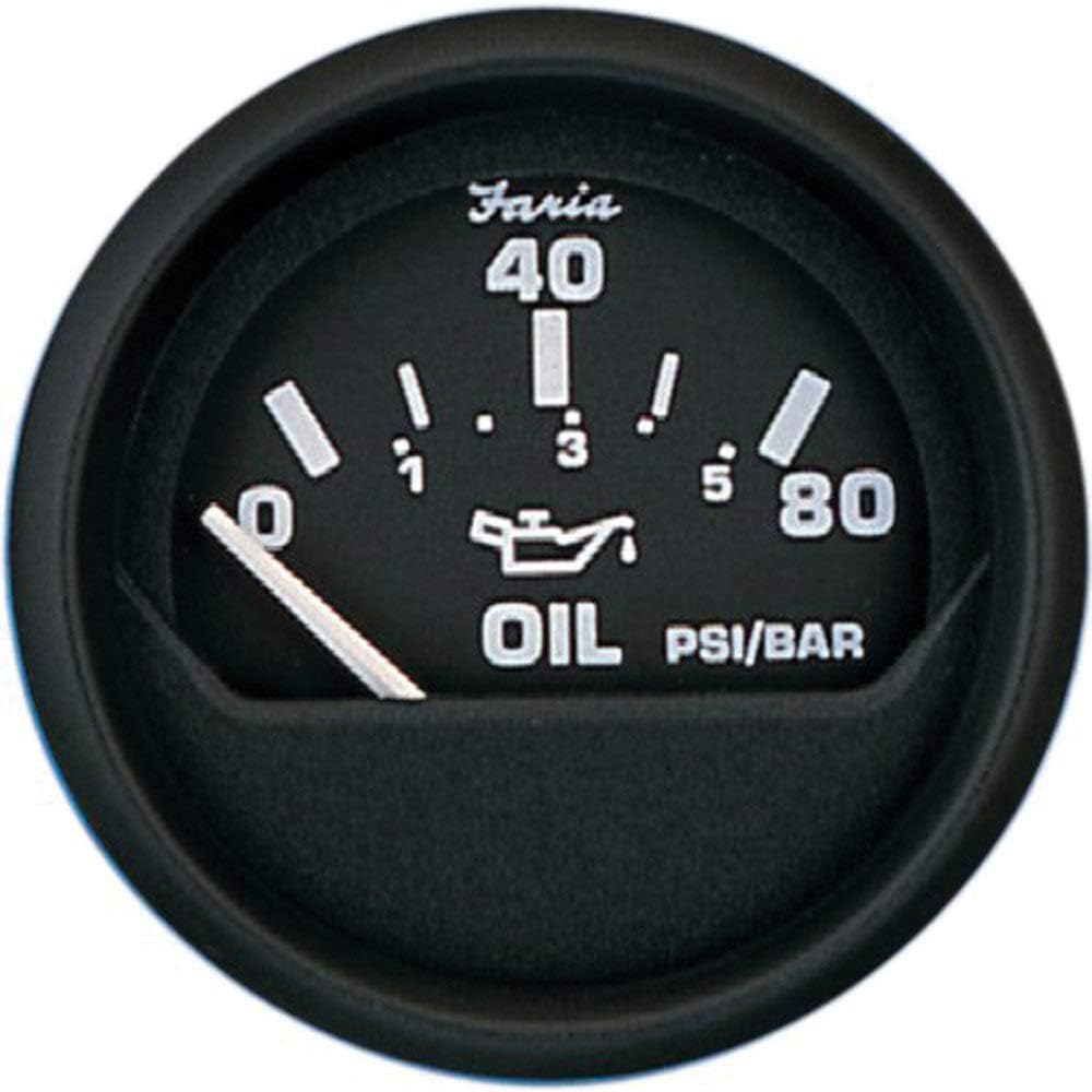 Amazon.com: FARIA BEEDE - 12803 Euro Oil Pressure Gauge BLK, Black ...