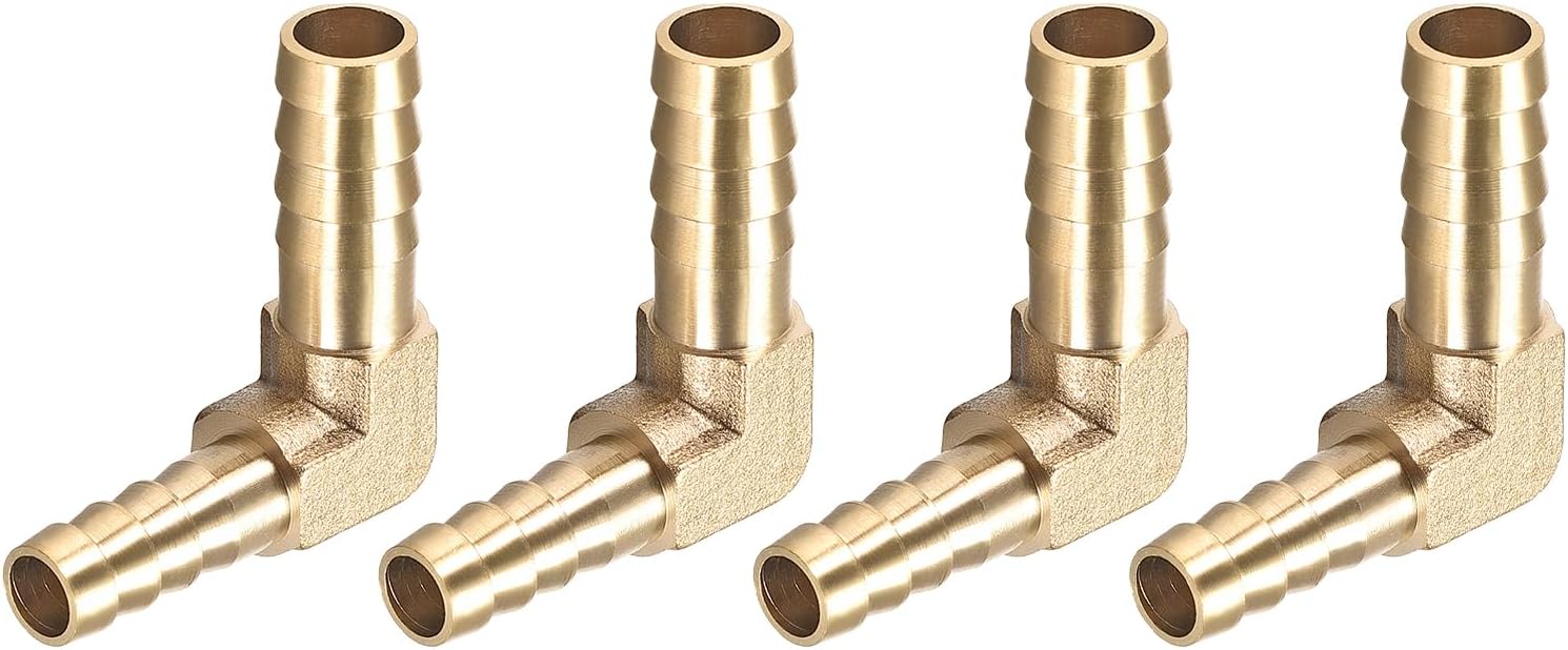 Amazon.com: METALLIXITY L-shaped Brass Barb Fitting (10mm x 8mm) 4pcs ...