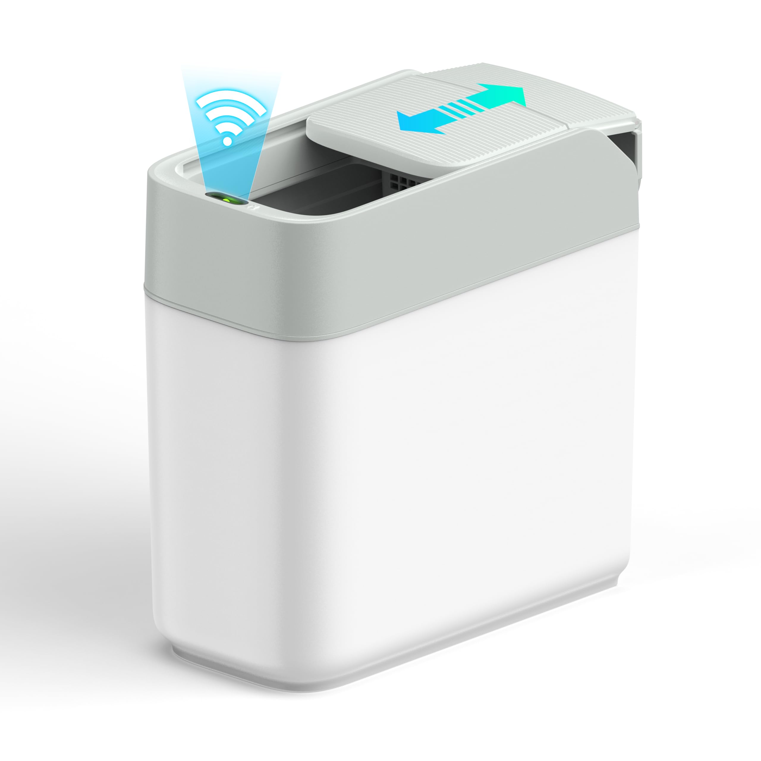 Amazon.com: Small Trash Can for Bathroom, Automatic Touchless Slide Lid ...