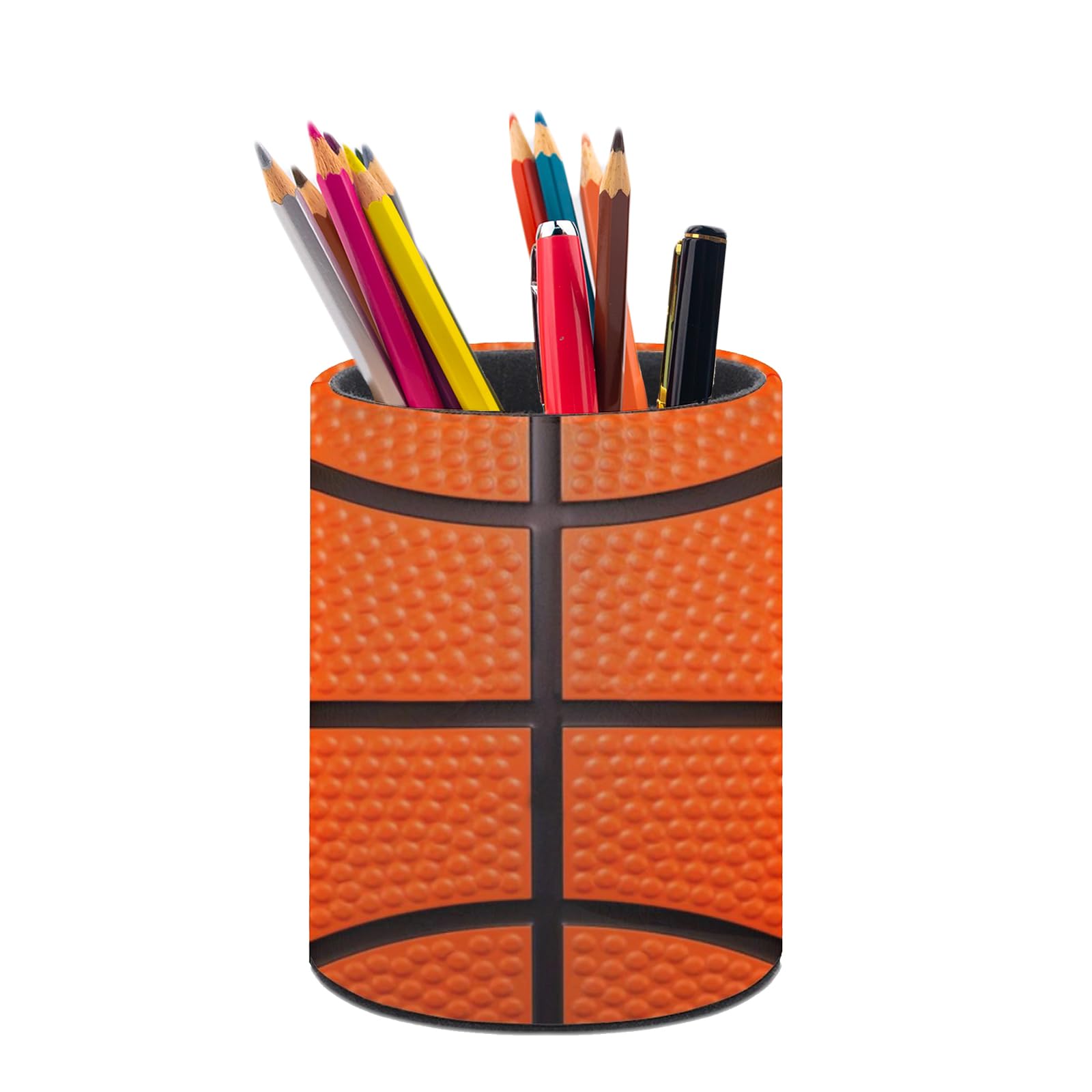 Amazon.com: XUWU Basketball Print Texture Pen Holder Pencil Organizer ...