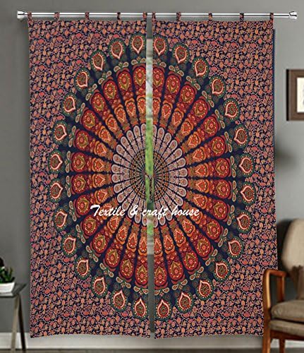 Amazon.com: Textile & Craft House Mandala Decorative Curtain, Indian ...