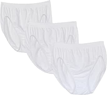 Bali Designs Women's Plus Size 3-Pack Solid Microfiber Hi-Cut Panty at ...