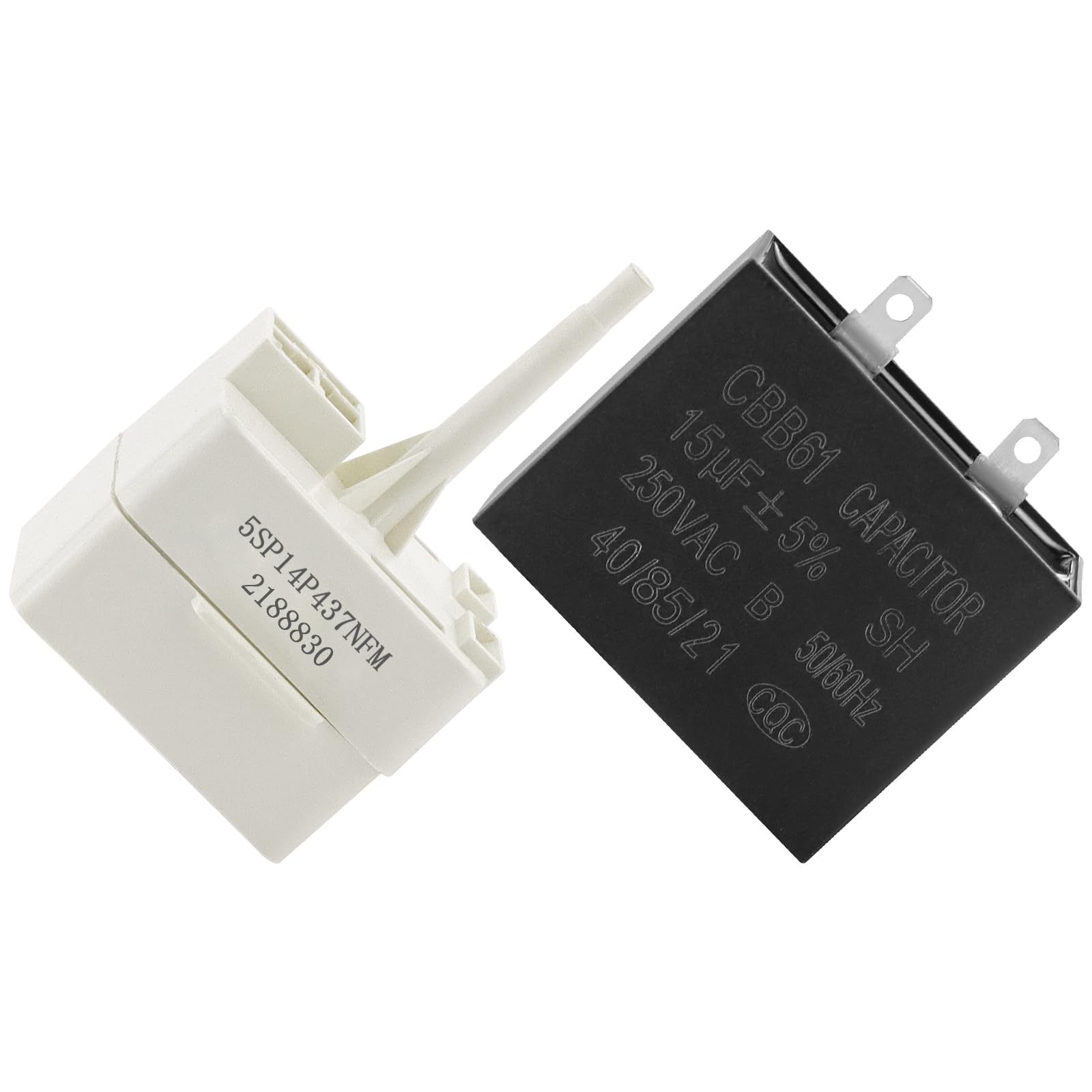 Snapklik.com : Refrigerator Compressor Start Relay And Capacitor ...