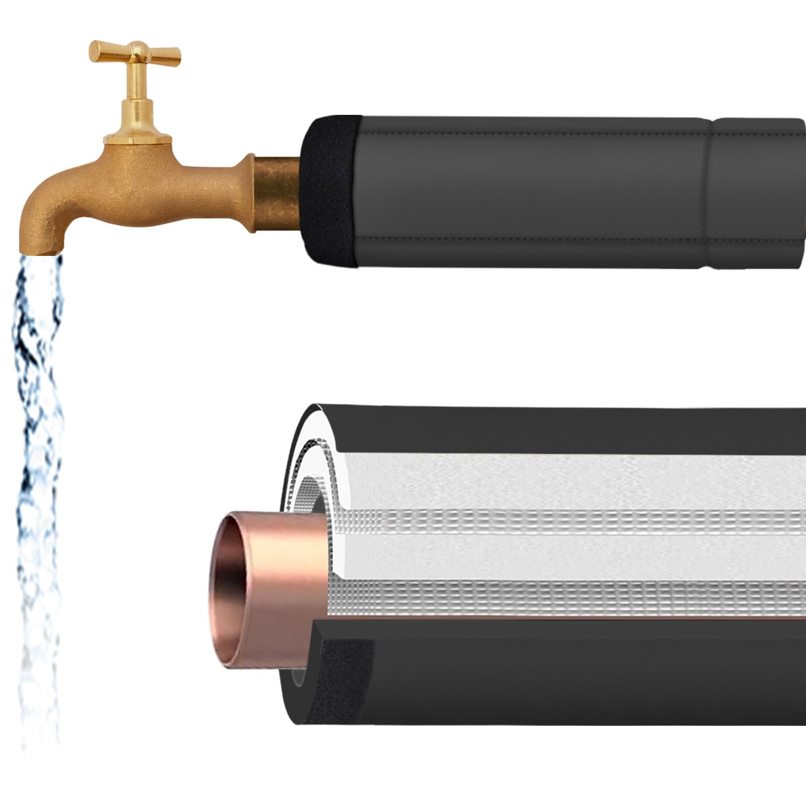 Pipe Insulation Cover - Pipe Insulation Tube - 5 Layers Oxford Fabric ...