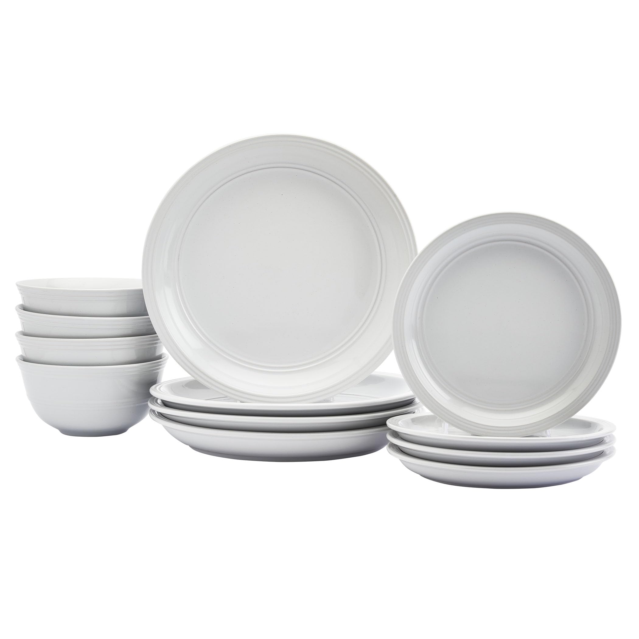 Amazon.com | Tabletops Gallery 12-Piece Embossed White Vintage ...