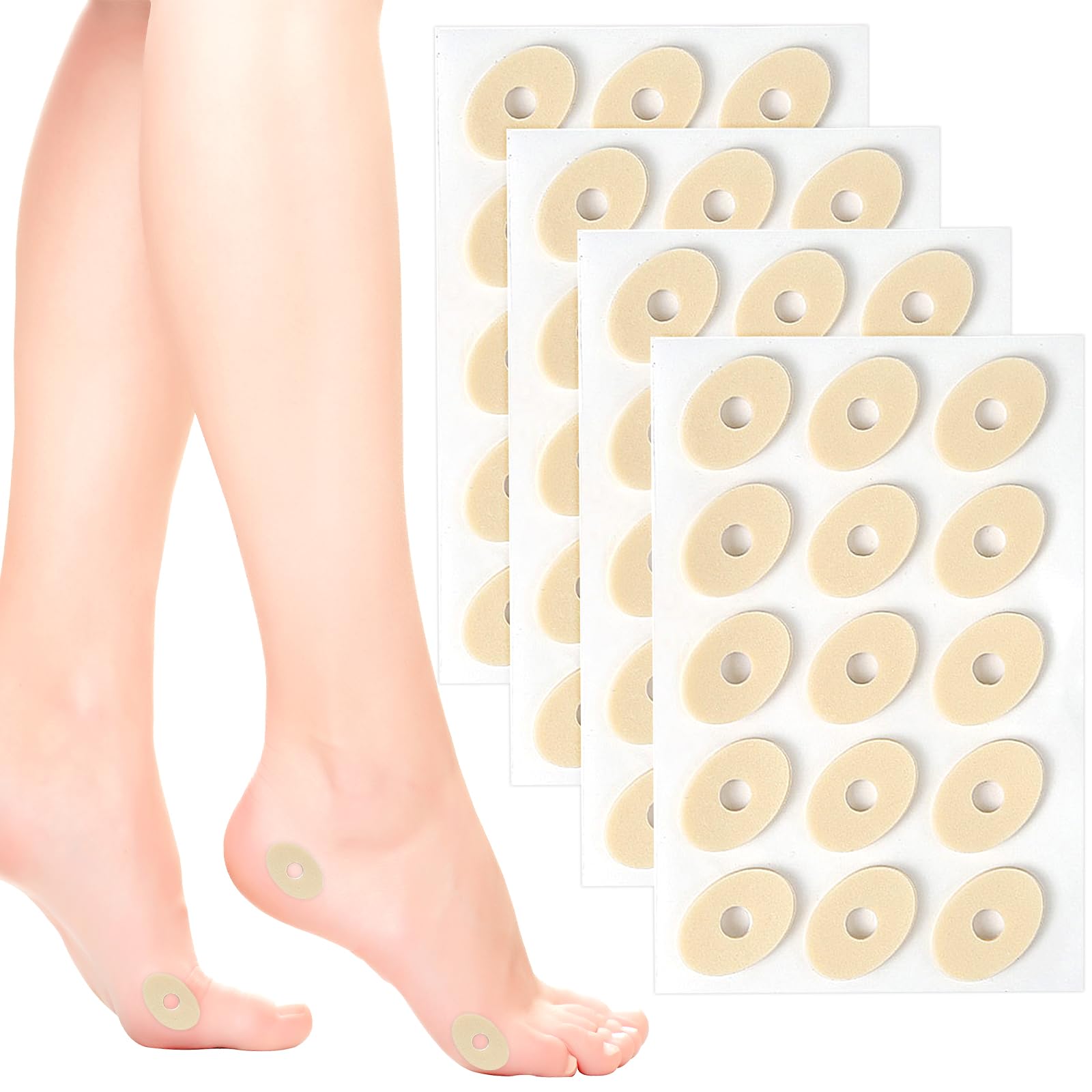 60 Pieces Corn Pads, Soft Latex Foam Self Adhesive Callus Pads Corn Pad ...