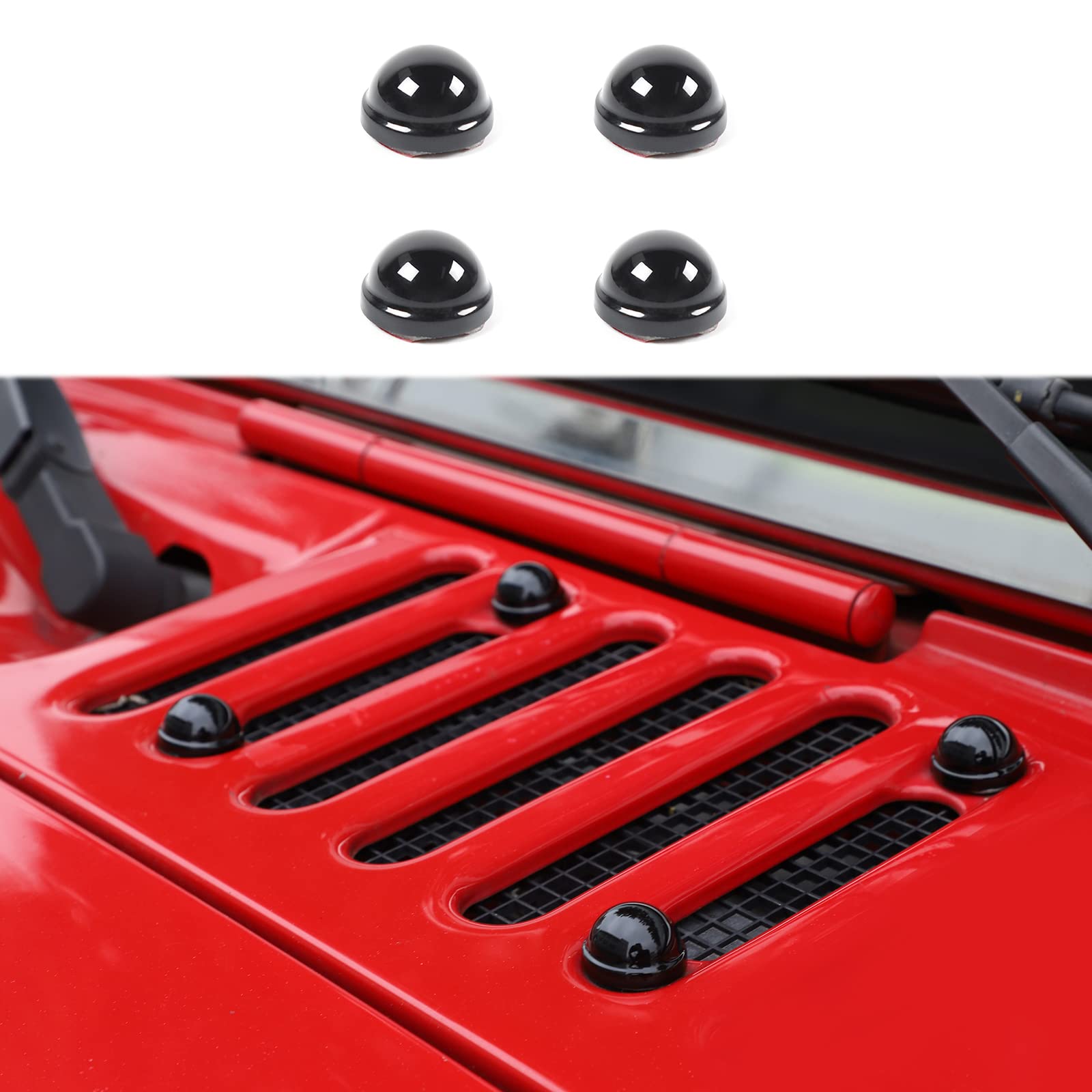 Snapklik.com : Hoolcar Hood Vent Cap Cover For 2007-2017 Jeep Wrangler ...