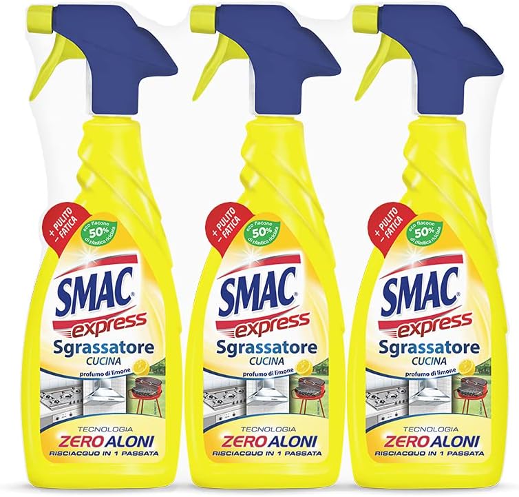 Smac Express - Sgrassatore Cucina al Limone, Detergente Spray ...