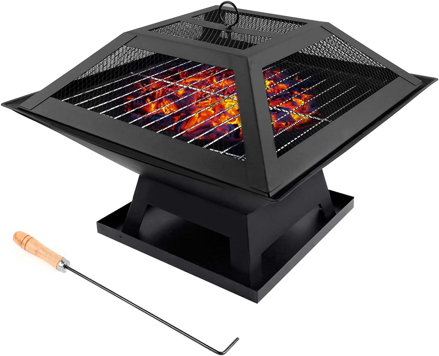 Amazon.com : Magshion 2in1 18.5in Small Steel Wood Burning Fire Pit ...