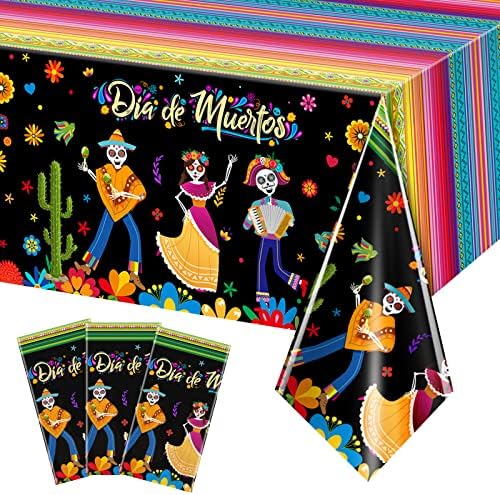Amazon.com: Day of The Dead Tablecloth Rectangle Dia De Los Muertos ...