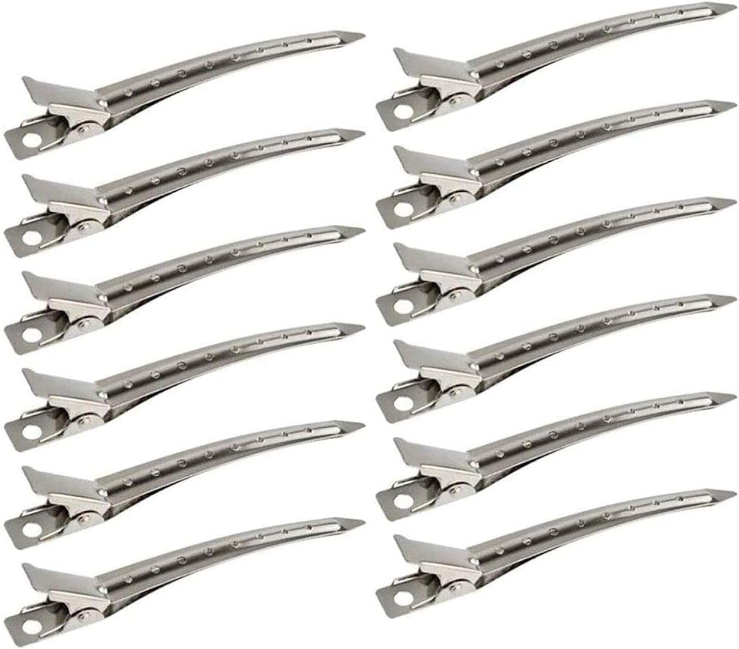 HotsUAE 12 Packs Duck Bill Clips, 9cm Rustproof Metal Alligator Curl ...