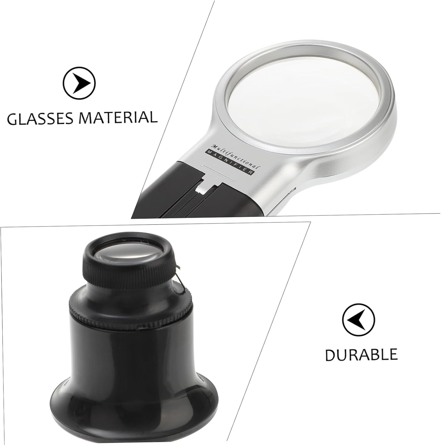 Uonlytech 7 unids lupa de cristal joyeros lupa lente de cristal joyero ...