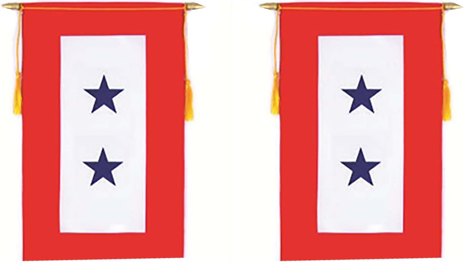 Amazon.com : AES One Gold Star Service Military Double Sided Flag 9"x14 ...