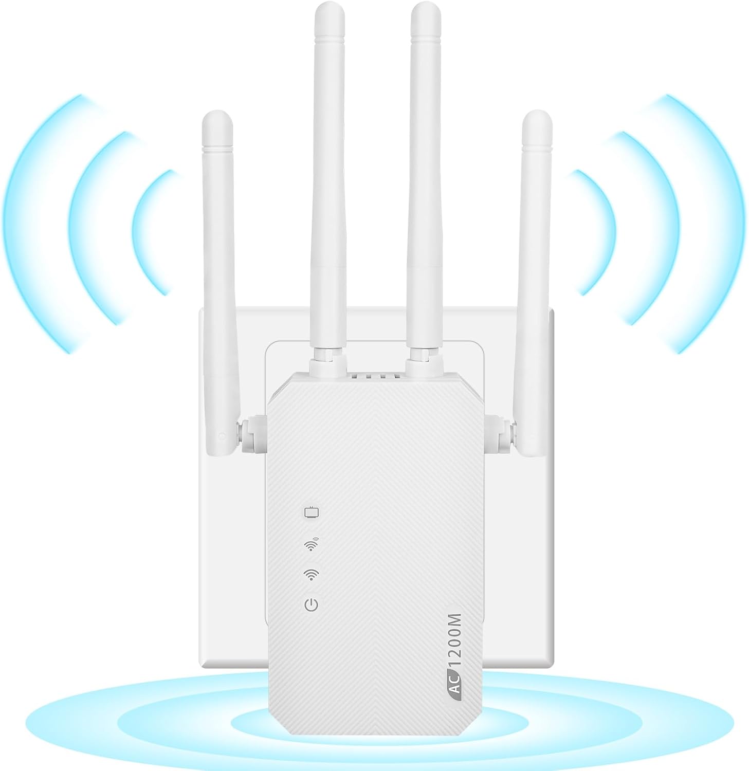 WiFi Extender Booster, Fast 1200 WiFi Booster, Dual Band 5GHz & 2.4GHz ...