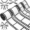 Amazon.com: 4 Rolls 20 Yards Filmstrip Ribbon Movie Film Wired Edge ...