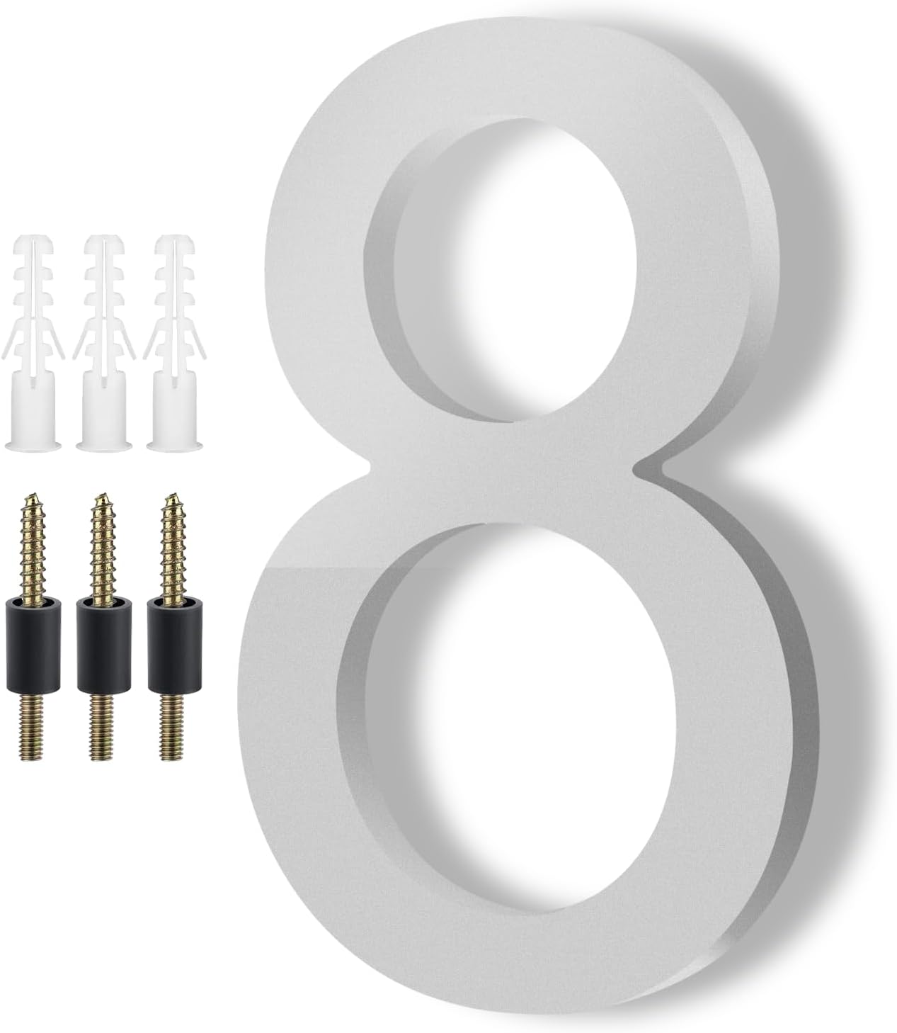 Amazon.com: Modern House Numbers for Outside - DEWEL Floating Large 8 ...
