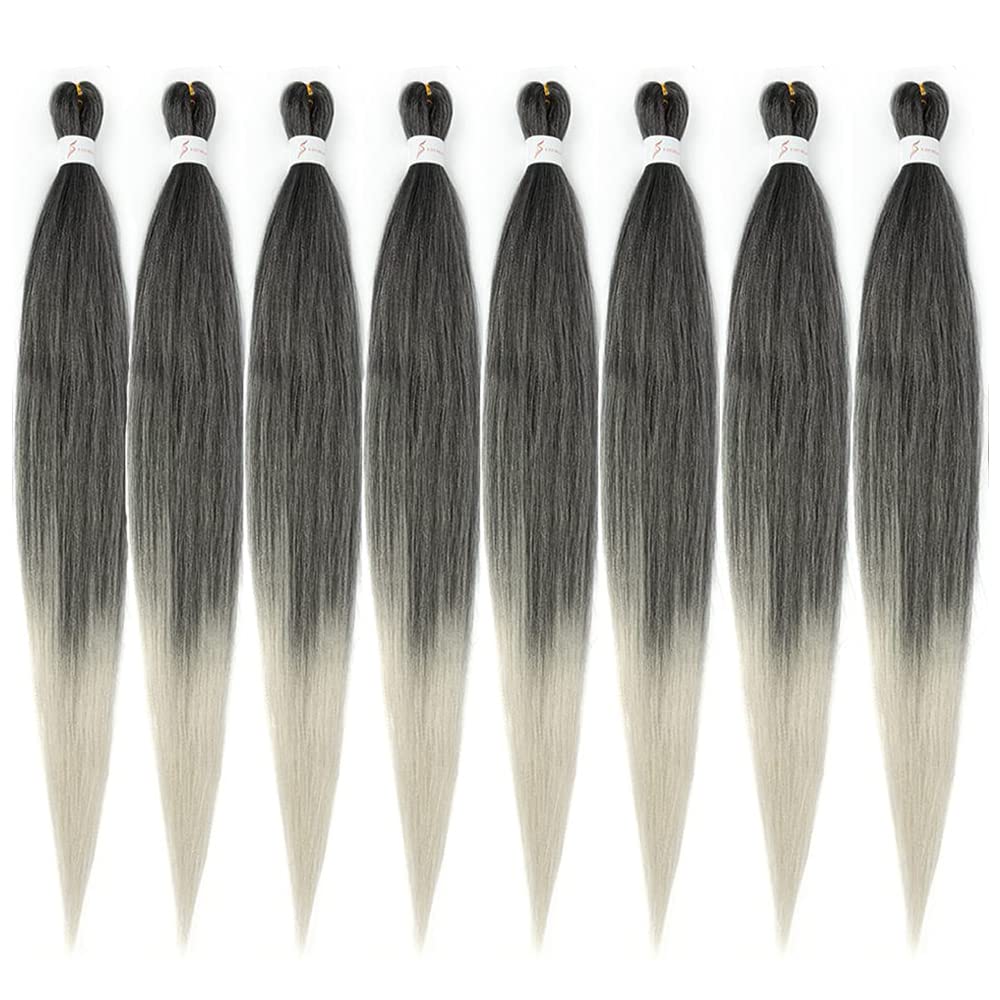 Amazon.com : 8 Packs Pre Stretched Braiding Hair, 48 Inch Braiding Hair ...