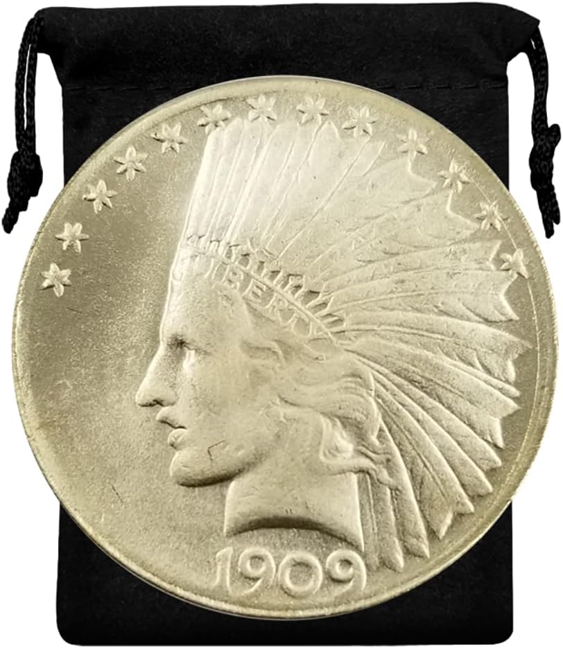 Amazon.com: Kocreat Copy 1909 Indian Head Eagle Ten Dollars Gold Coin ...