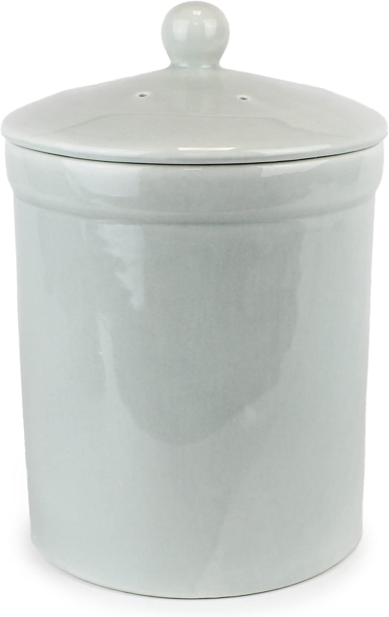 Terracotta Ceramic Kitchen Compost Caddy (Olive Green and White Colour ...