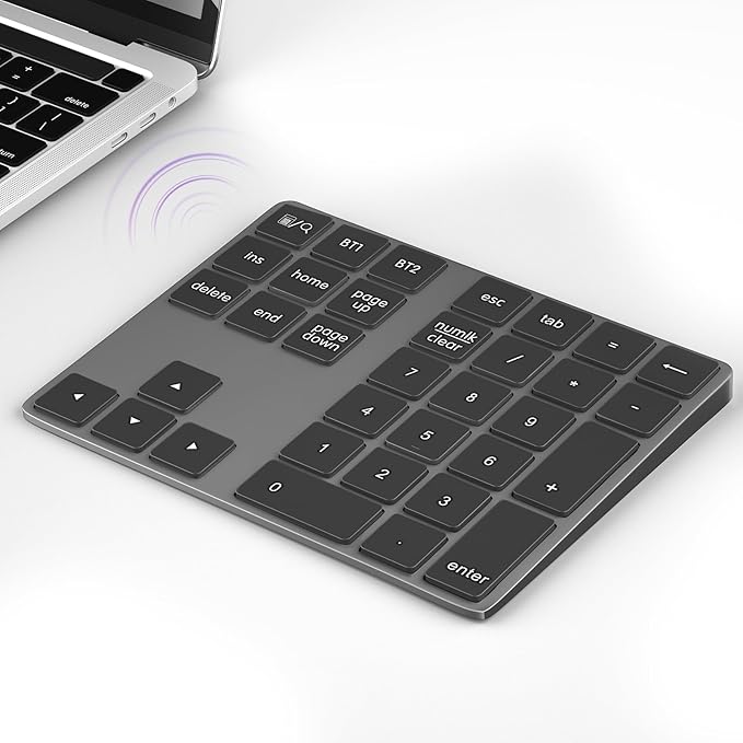 Amazon.com: Foloda Bluetooth Number Pad: Wireless BT Numeric Keypad ...