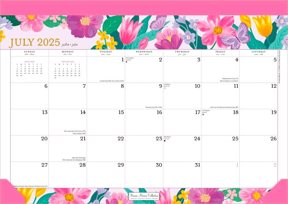 Bonnie Marcus OFFICIAL | 2026 14 x 10 Inch 18 Months Monthly Desk Pad ...