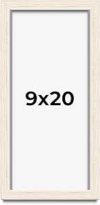 Amazon.com: 9x20 Shadow Box Frame White | 1.125 Inches Deep Real Wood ...