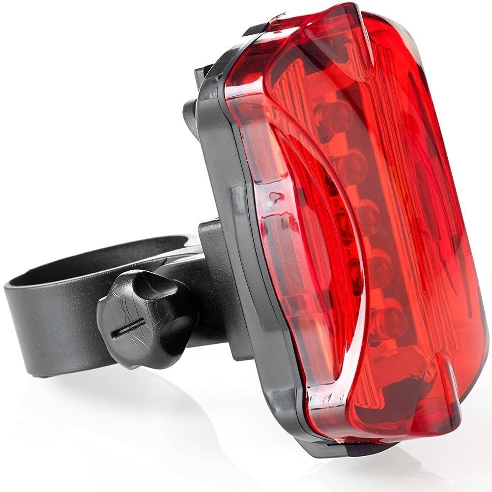 Amazon.com : Waterproof Bike 5 LED Night Safety Flashing Rear Tail ...